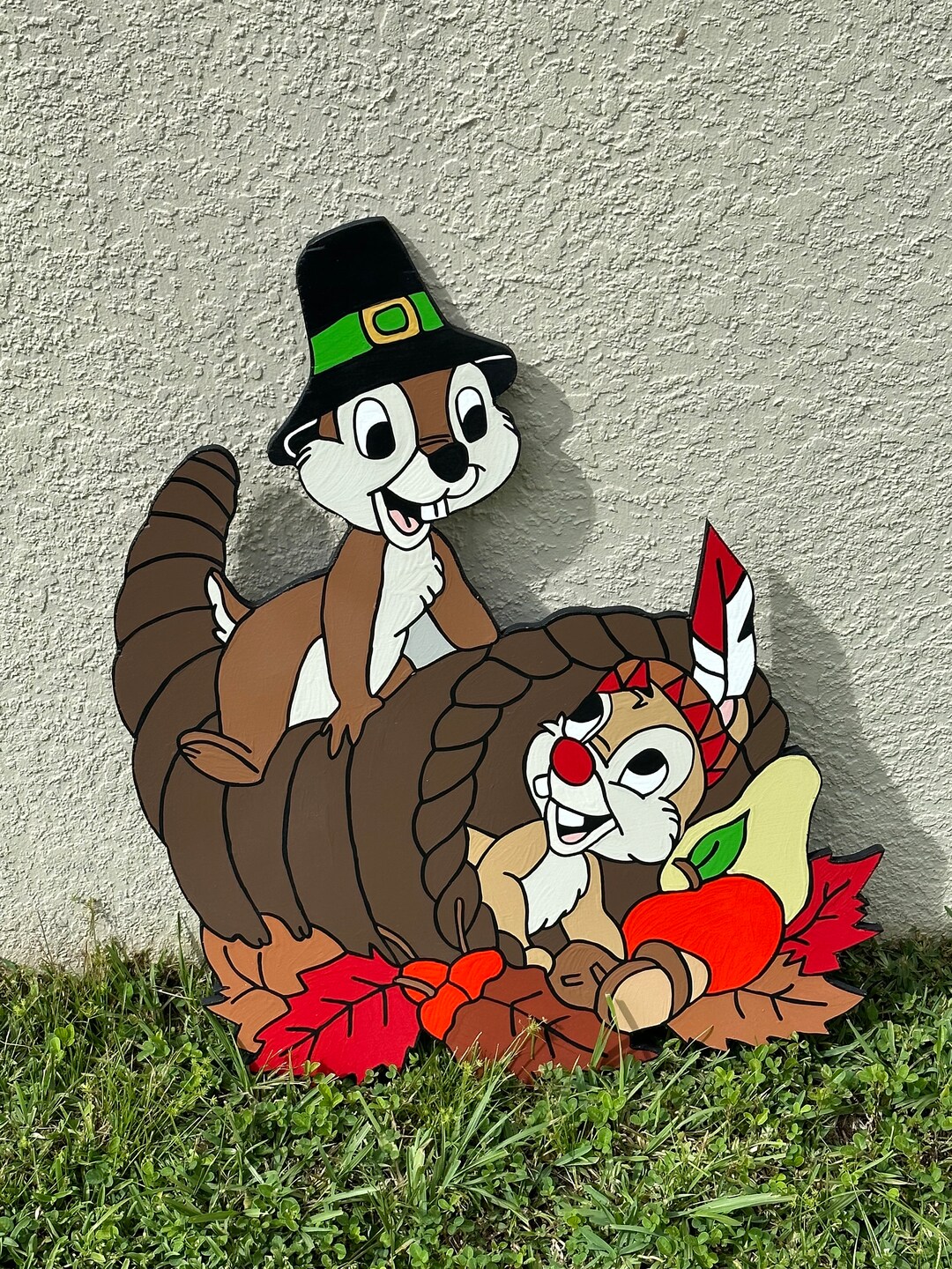 Thanksgiving Chip & Dale Yard Signs/yard Art/yard Decor/thanksgiving ...