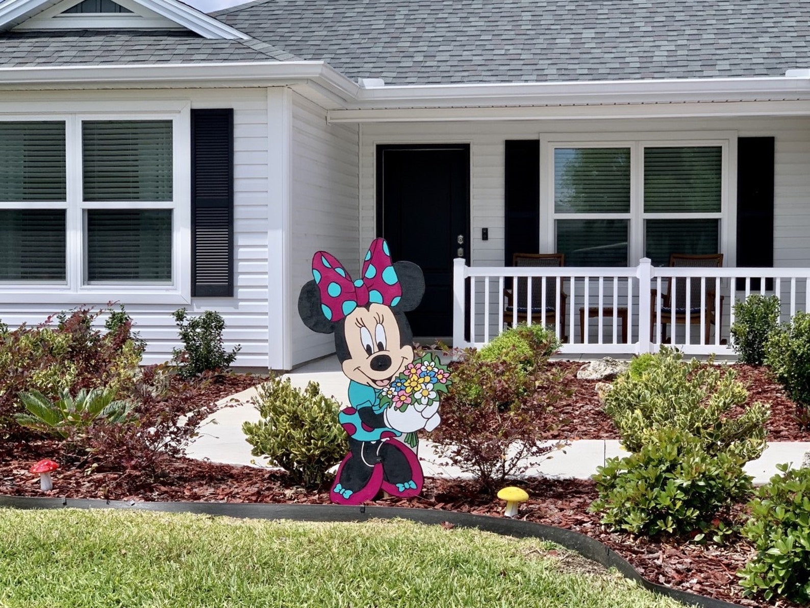 Minnie Mouse Spring Yard Sign/yard Art/wooden Art/minnie Mouse | Etsy