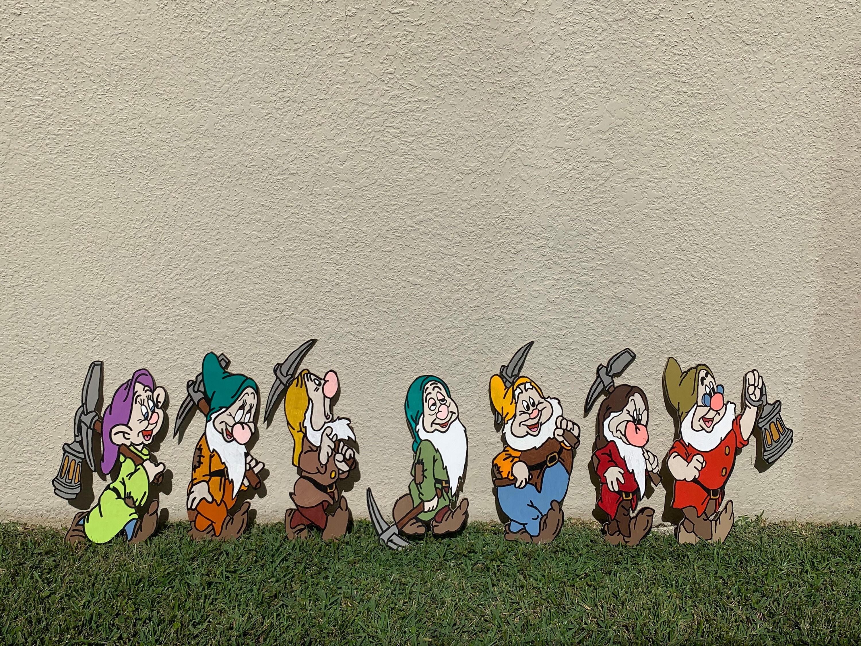 The Seven Dwarfs Yard Signs/Yard Art/Yard Decor/Yard | Etsy