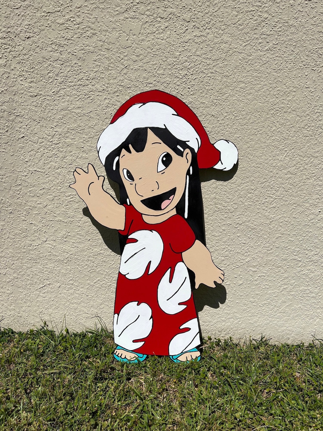 Christmas Lilo Yard Sign/yard Art/yard Decor/christmas Yard Art/wooden ...