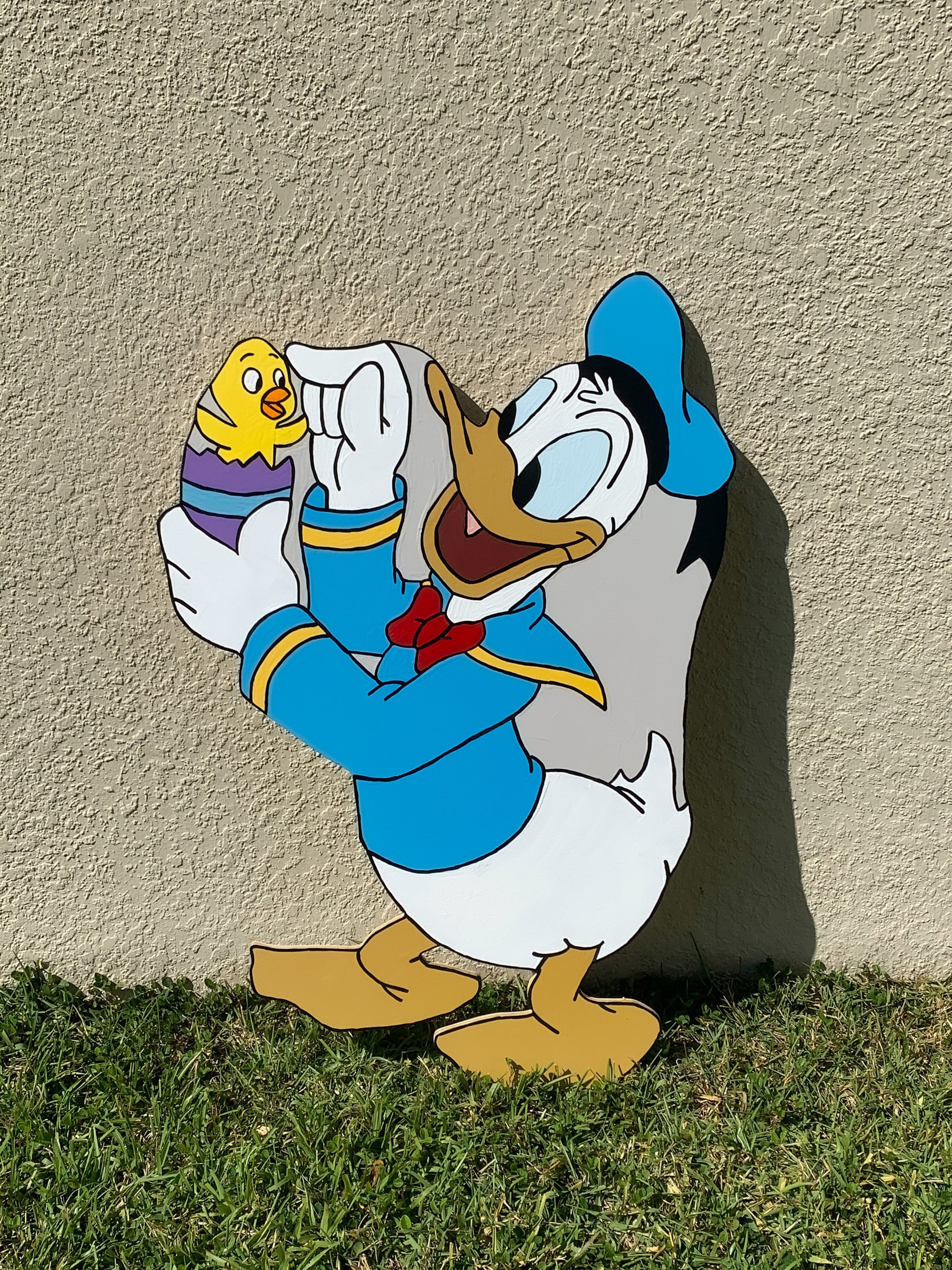 Easter Donald Duck Yard Sign/yard Art/wooden Art/donald Yard Art/easter ...