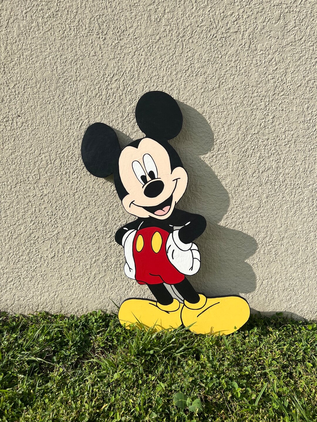 Mickey Mouse Yard Sign/yard Art/yard Decor/wooden Yard Art/mickey Mouse ...