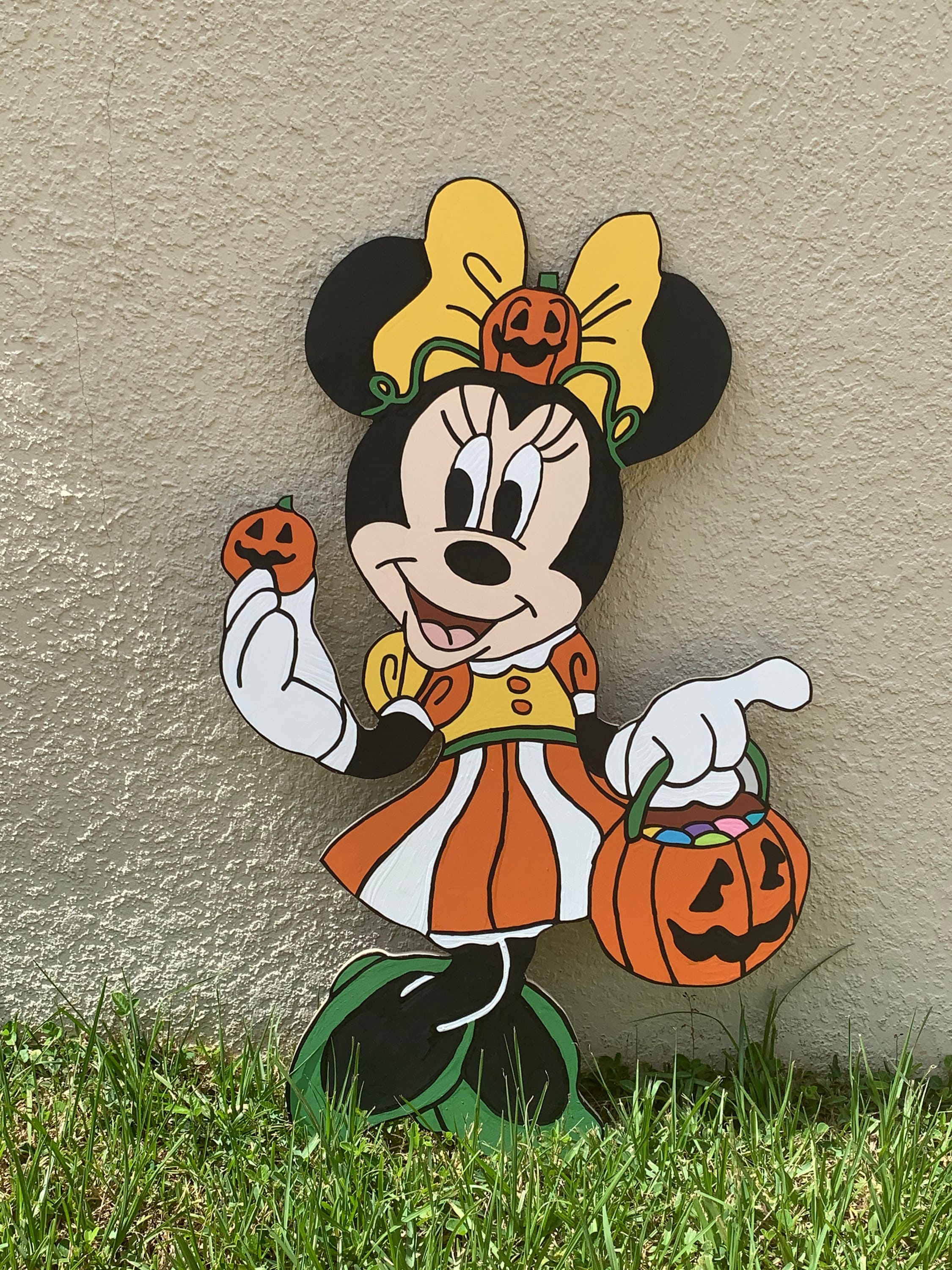 Halloween Minnie Mouse Yard Sign/yard Art/yard Decor/halloween Yard Art ...