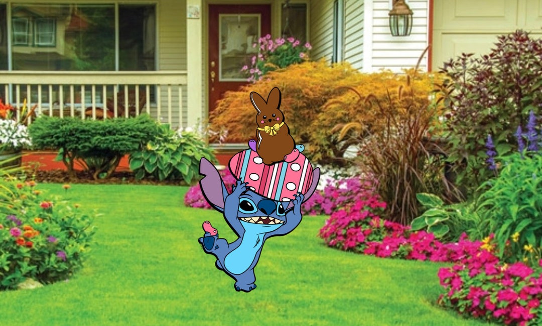 Easter Stitch Yard Sign/yard Art/yard Decor/wooden Yard Art/easter Yard ...