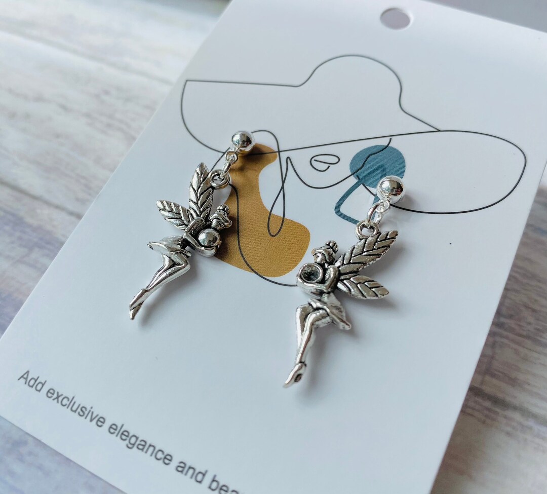Tinker Bell Dangle Earrings With Sterling Silver Studs - Etsy
