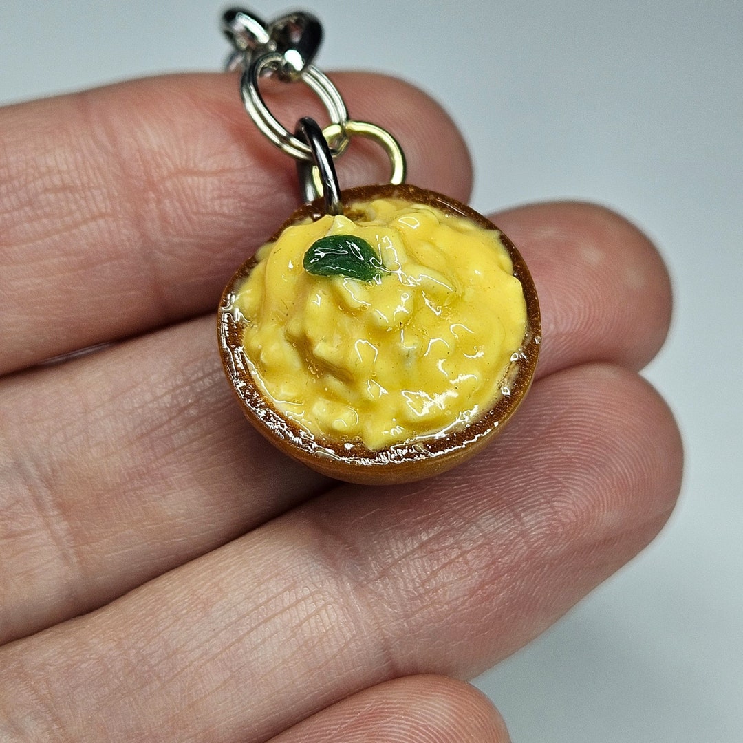 Miniature Mac N Cheese Keychain - Etsy