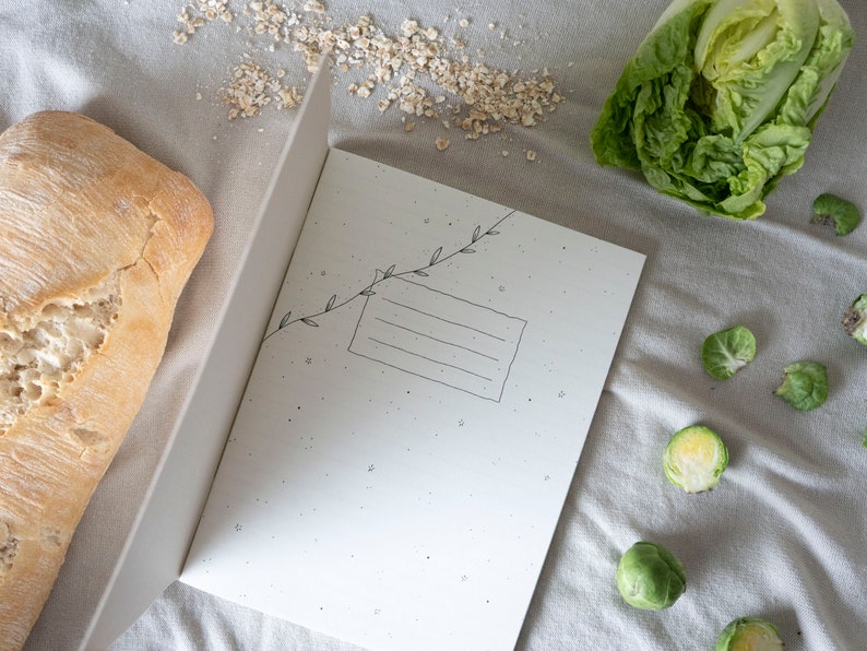 Recipe Book Sustainable Cookbook Recycled Paper Cooking | Etsy