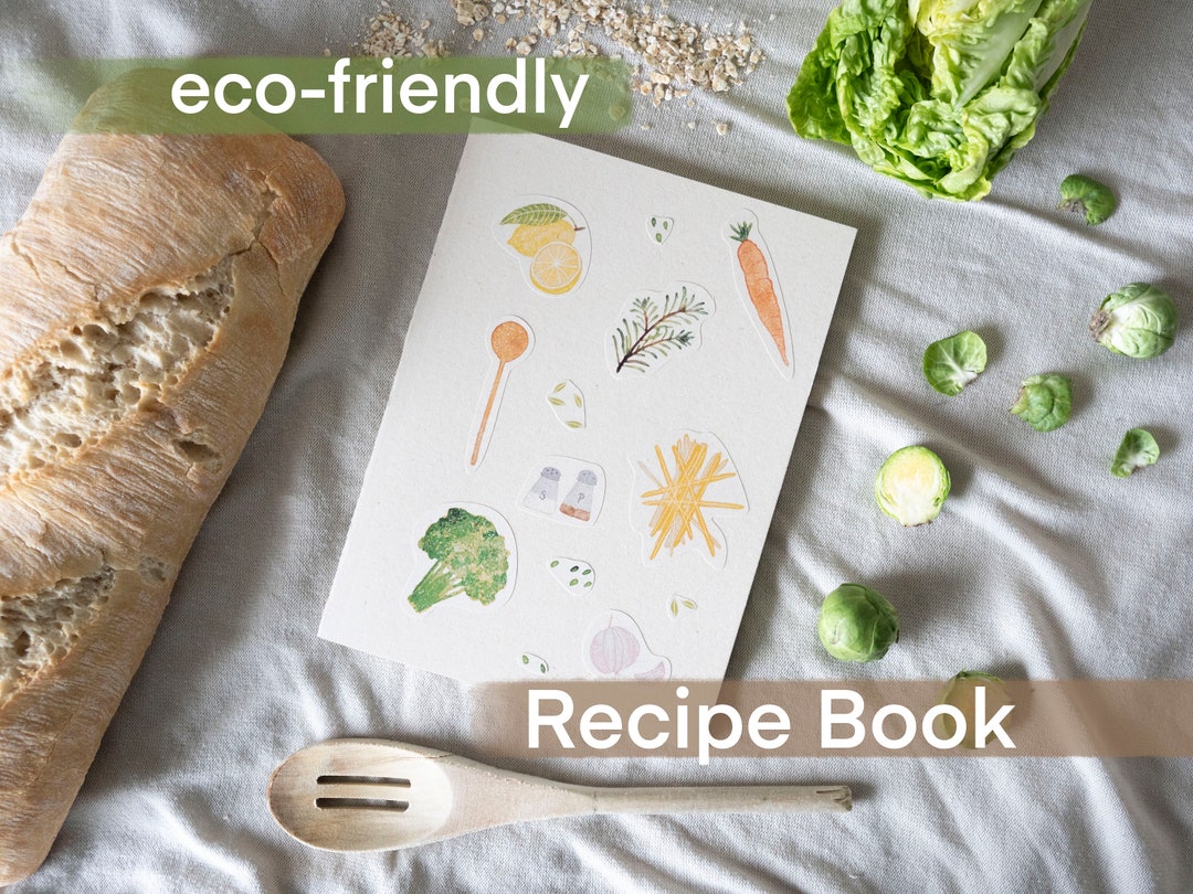 Recipe Book Sustainable | Cookbook | Recycled Paper | Cooking ...