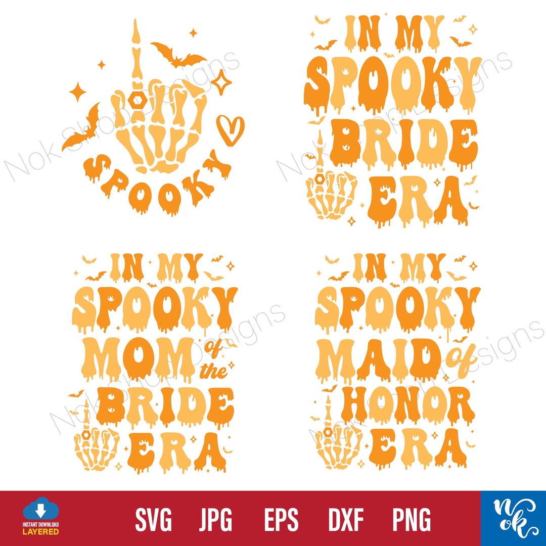 In My Spooky Bride Era Svg, Png, Skeleton Hand With Ring, Halloween ...
