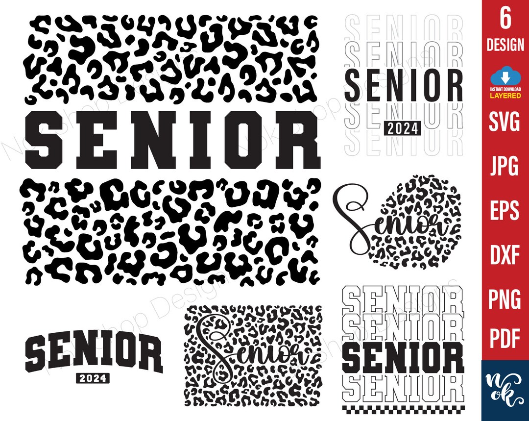 Svg senior png 2024, classe de 2024 Svg, Svg léopard Senior, Senior ...
