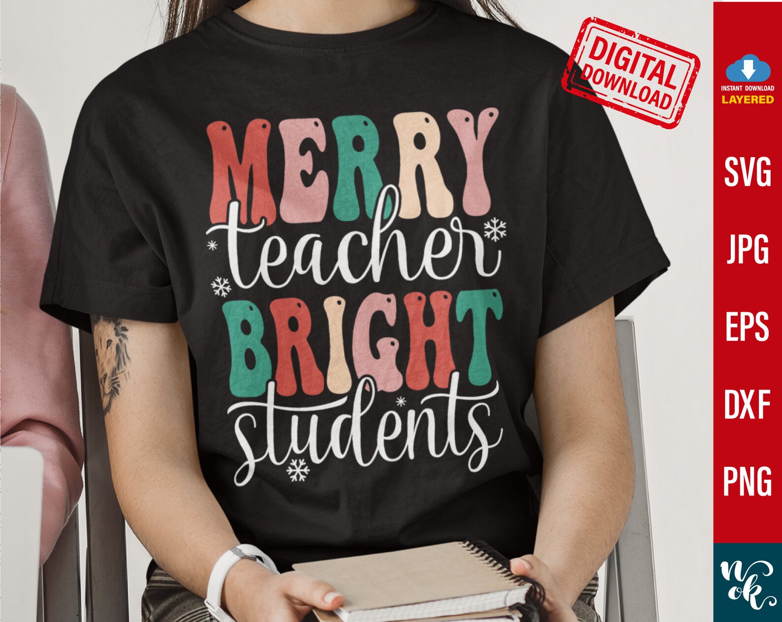 Merry Teacher Bright Students Svg Christmas Teacher Svg - Etsy