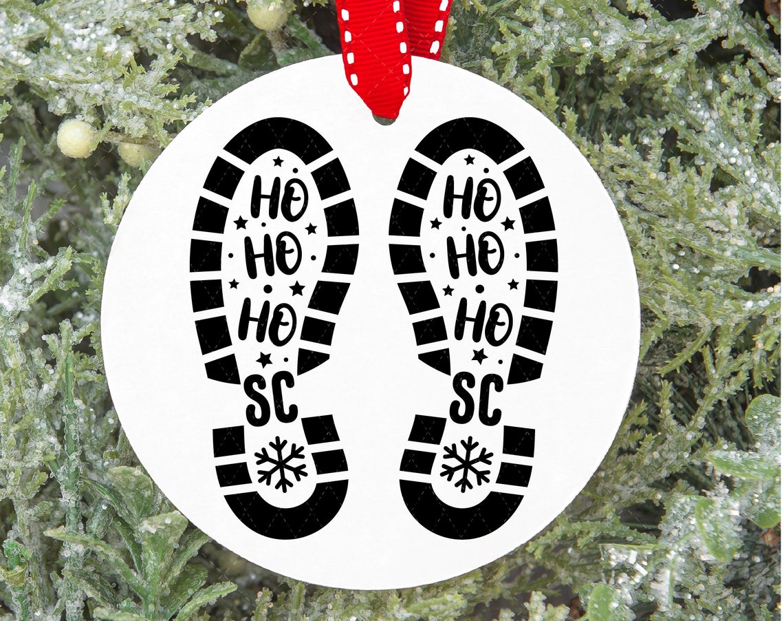 Santa Footprint SVG Bundle Santa Boot SVG Cricut or - Etsy