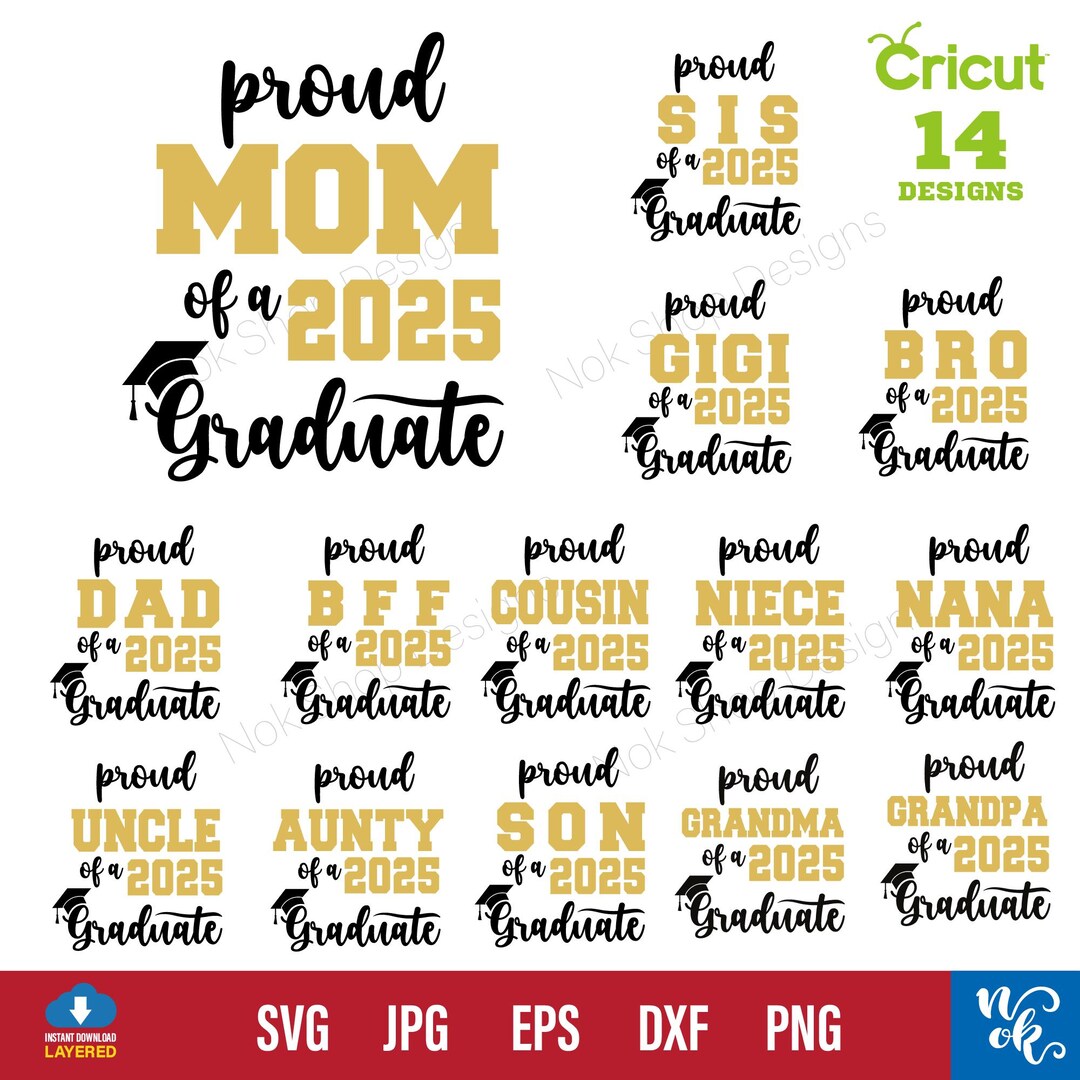 Proud of A 2025 Graduate Svg, Proud Mom of a 2025 Senior, Graduation ...
