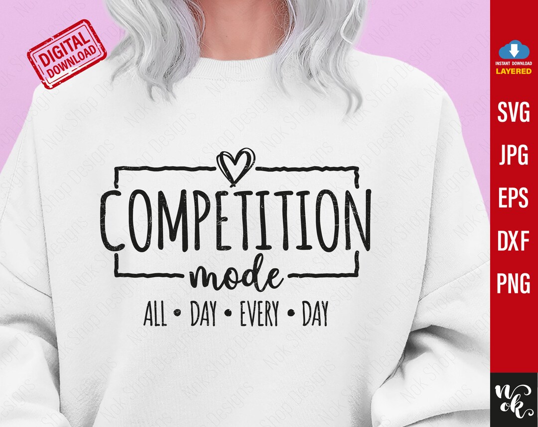 Competition Mode SVG PNG, Cheerleader Svg, Game Day Vibes Svg, Cheer ...