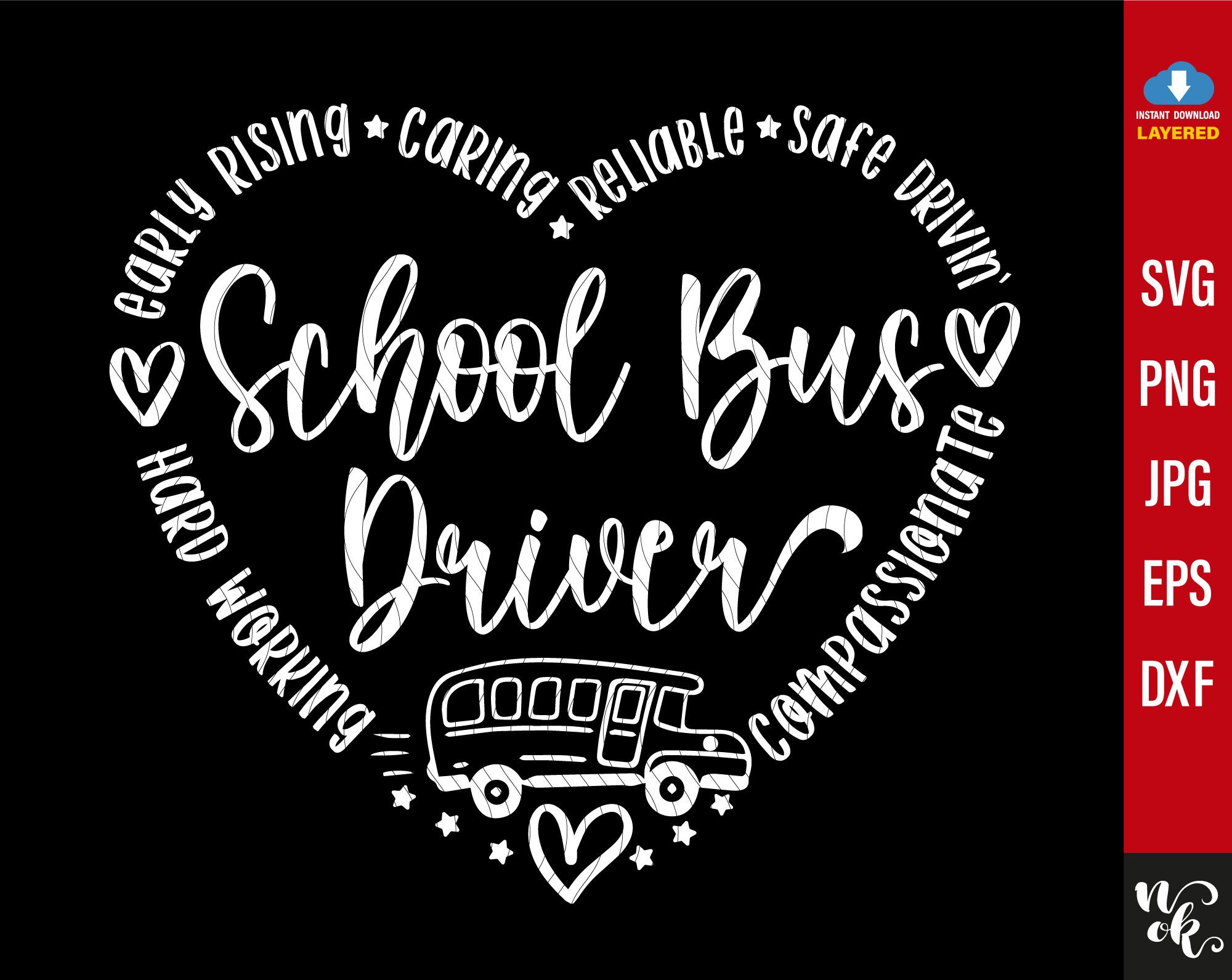 School Bus Driver SVG Cut Files for Cricut Silhouette School - Etsy Canada