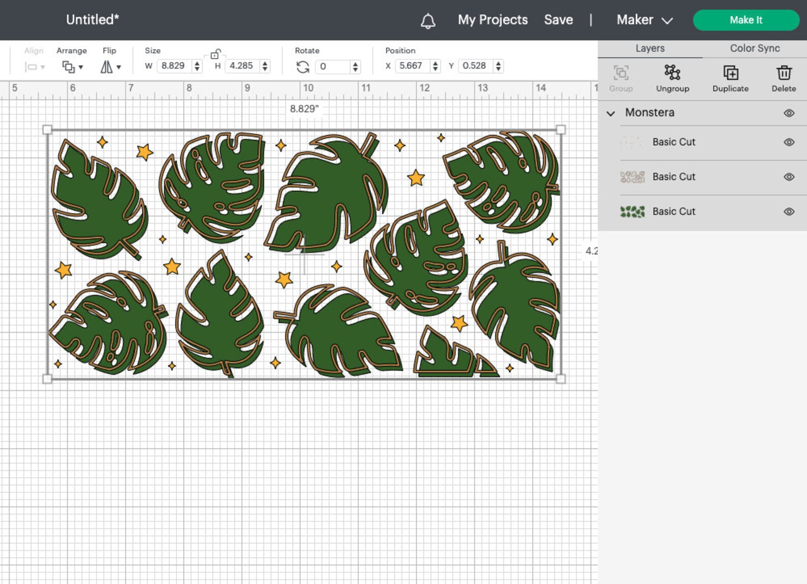 Monstera Libbey Glass Can 16oz Wrap Svg File for Cricut - Etsy
