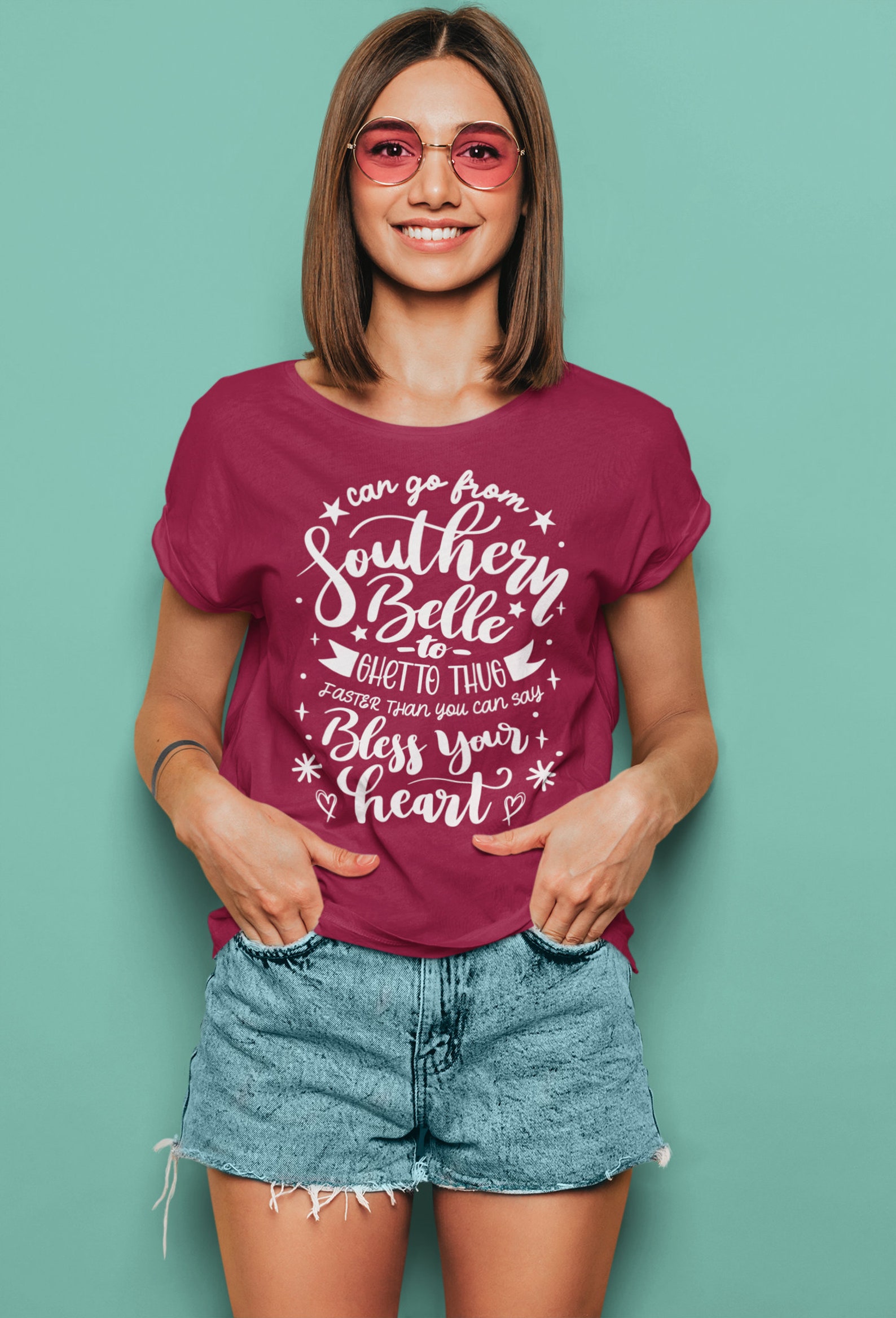 Sassy SVG, Funny Southern SVG, Southern Belle to Thug Sarcastic Sassy ...