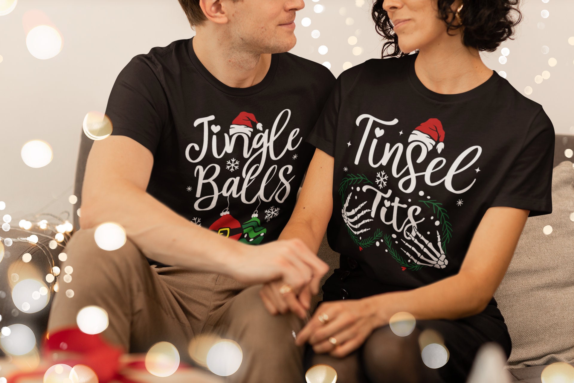 Jingle Balls Svg Tinsel Tits Svg Funny Christmas Couples - Etsy