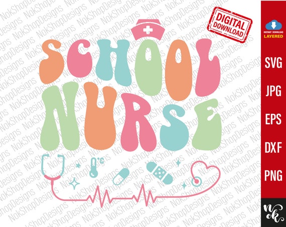 School Nurse SVG Files for Cricut and Registered Nurse Png - Etsy