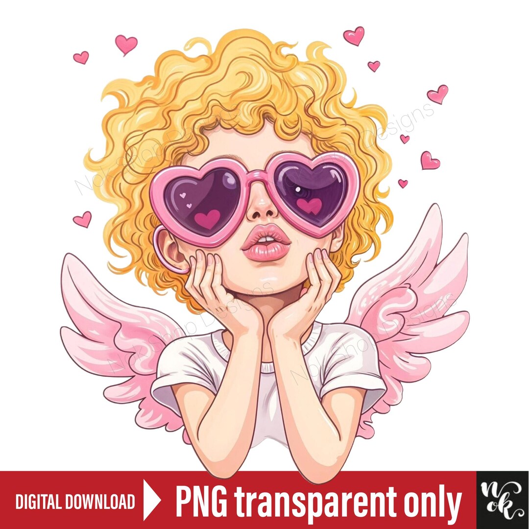 Cupid Valentines Day PNG, Vintage Valentines Day Png, Funny Cupid With ...