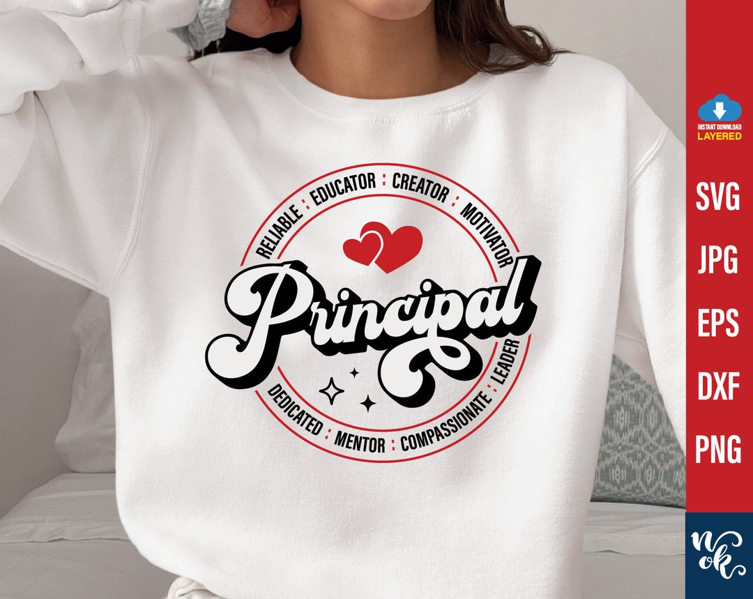 Principal Svg Png, Gift for Principal, Back to School Shirt Svg, Kids ...