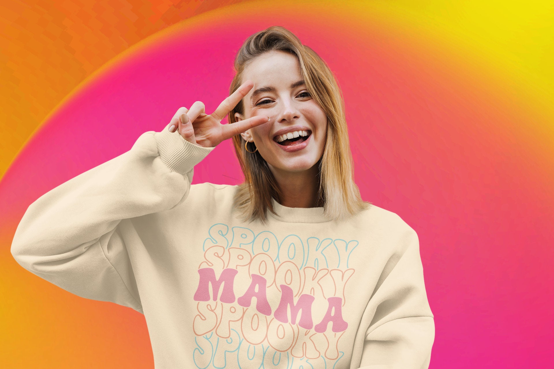 Spooky Mama Svg Mama Spooky Png Spooky Mom Groovy Wave Funny - Etsy