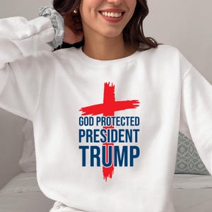 God Protected President Trump Svg, Trump 2024 Survivor Shirt Svg Cut ...