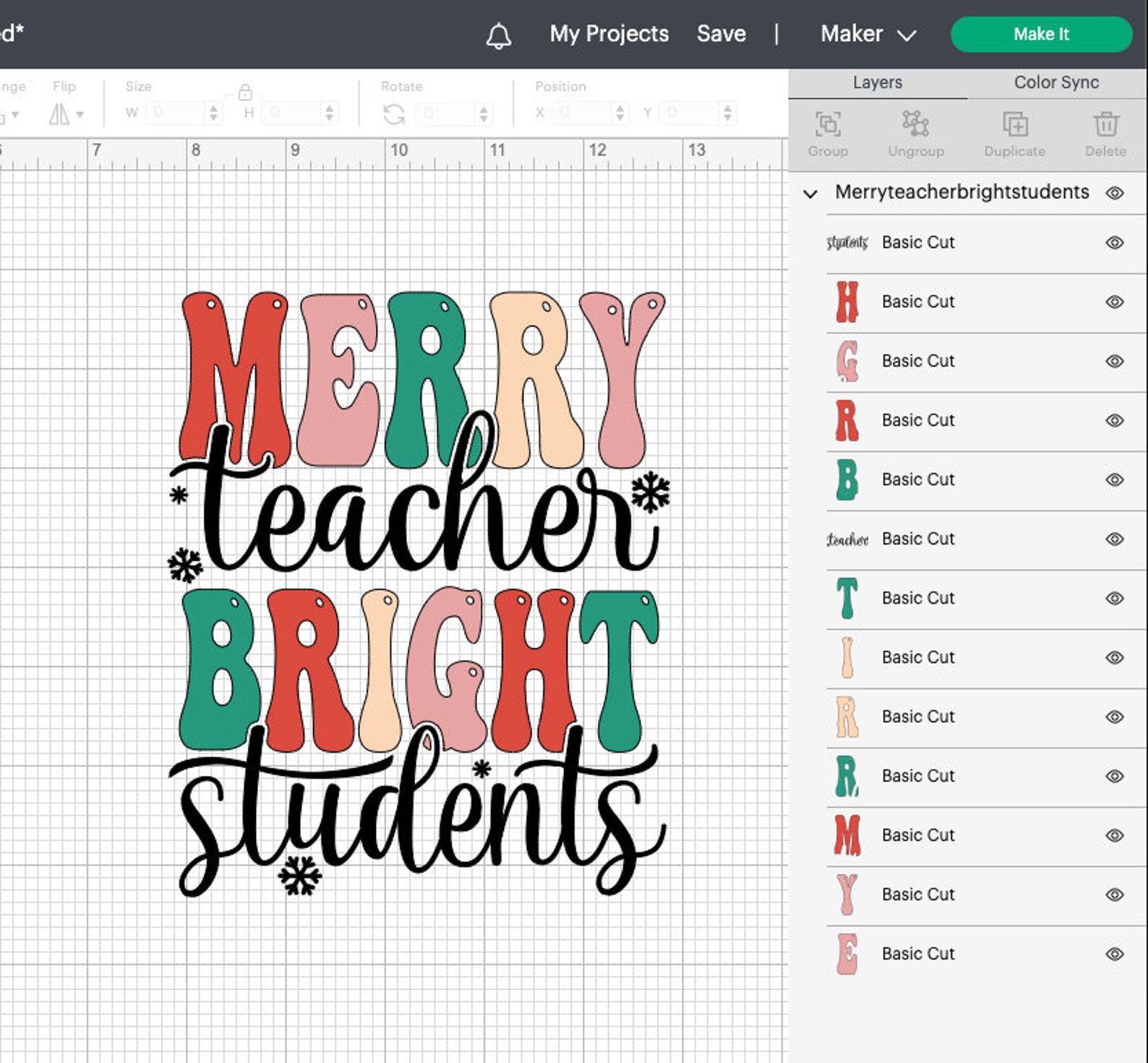 Merry Teacher Bright Students Svg Christmas Teacher Svg - Etsy