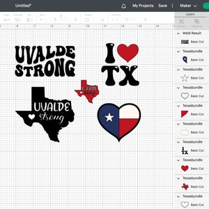 Uvalde Strong Svg, I Love Texas Svg, Uvalde Texas Strong Bundle Png Dxf ...
