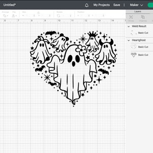 Ghost Svg, Creepy Ghost in Heart Svg, Love Heart Halloween Shirt Svg ...