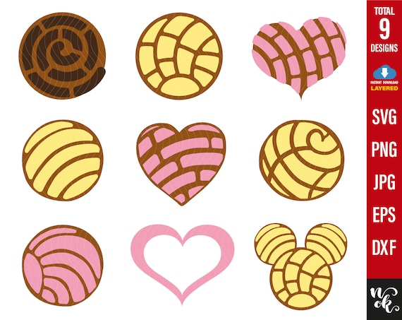 Concha Svg Pan Dulce Svg Mexican Sweet Bread SVG Bundle | Etsy Australia