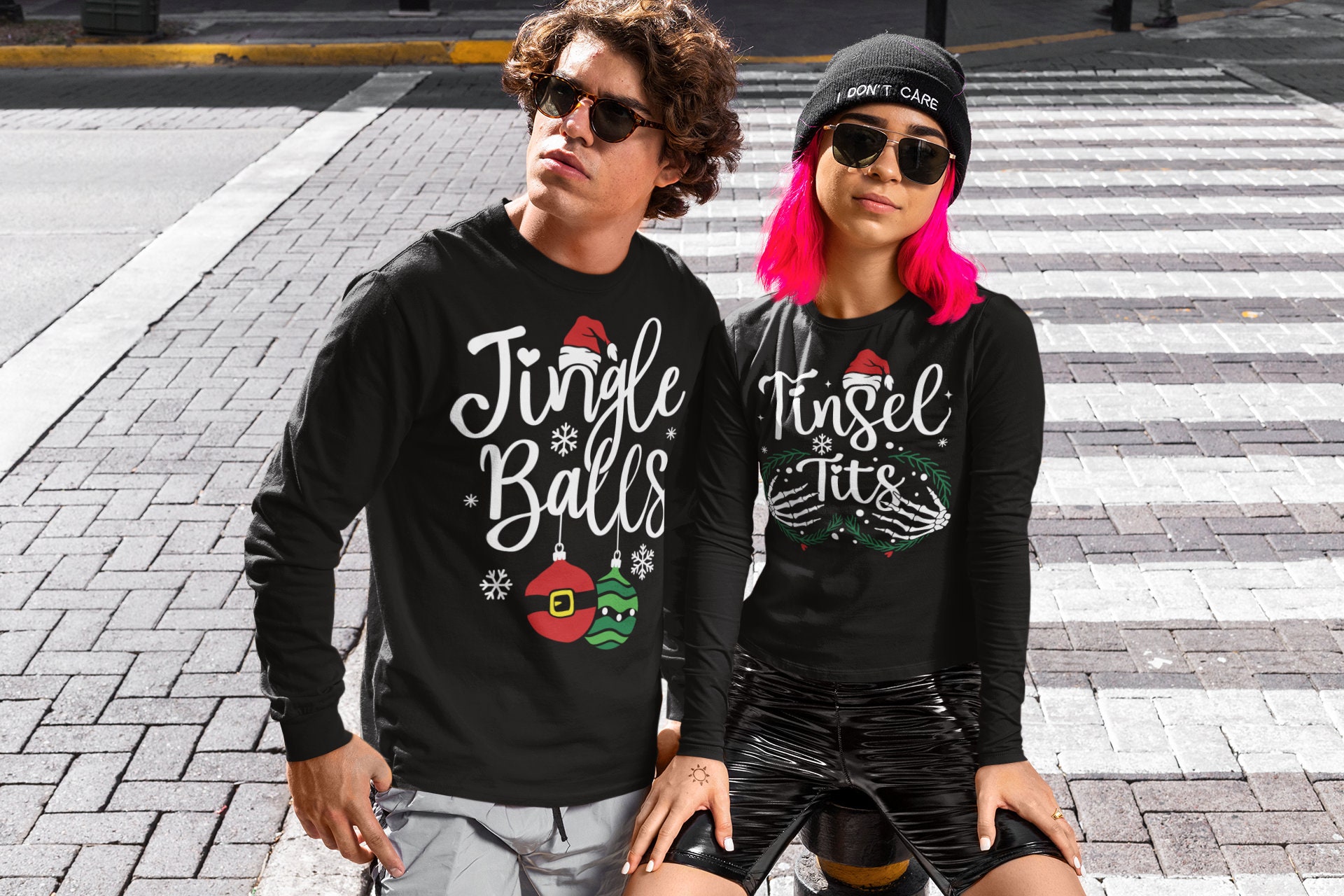 Jingle Balls Svg Tinsel Tits Svg Funny Christmas Couples - Etsy