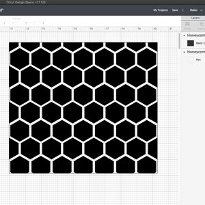 Honeycomb Pattern Template for Hogg 20oz Skinny Straight, Tapered ...