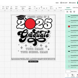 Graduation 2025 Svg Editable, Graduate Svg, Proud Family Shirt Png, Cut ...