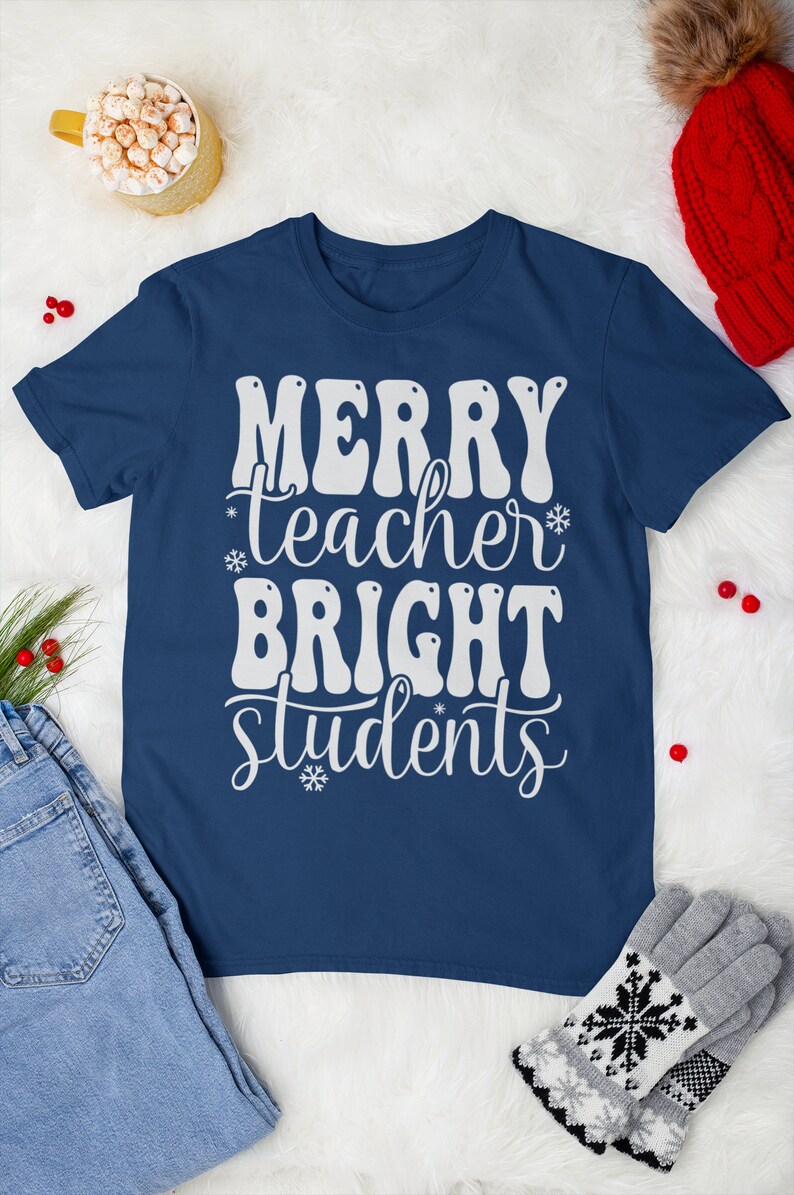 Merry Teacher Bright Students Svg Christmas Teacher Svg - Etsy