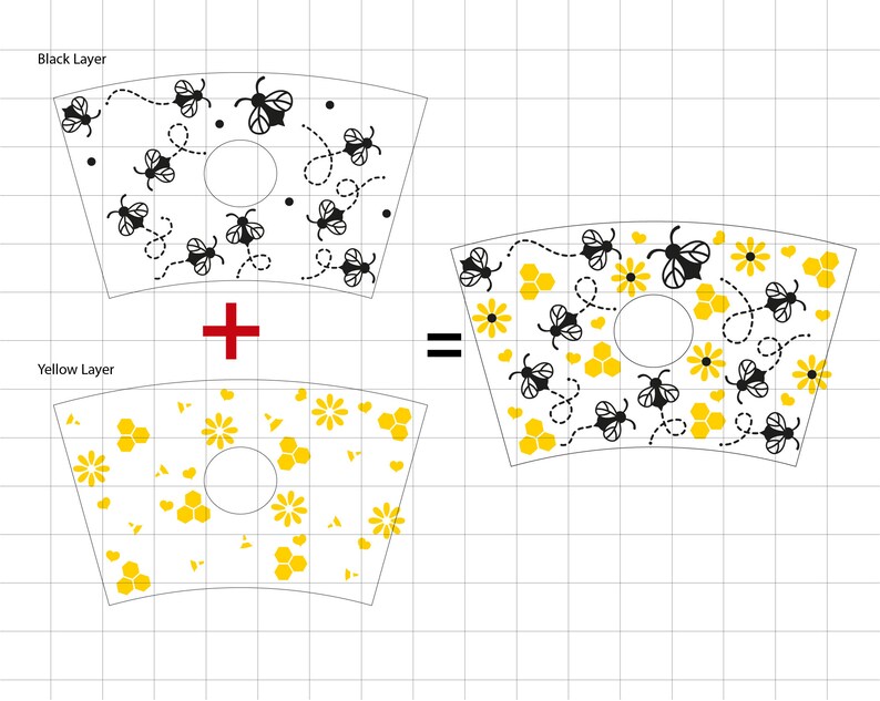 Bee Love Svg Honey Bee Svg Daisy Flower Bee SVG Full Wrap - Etsy