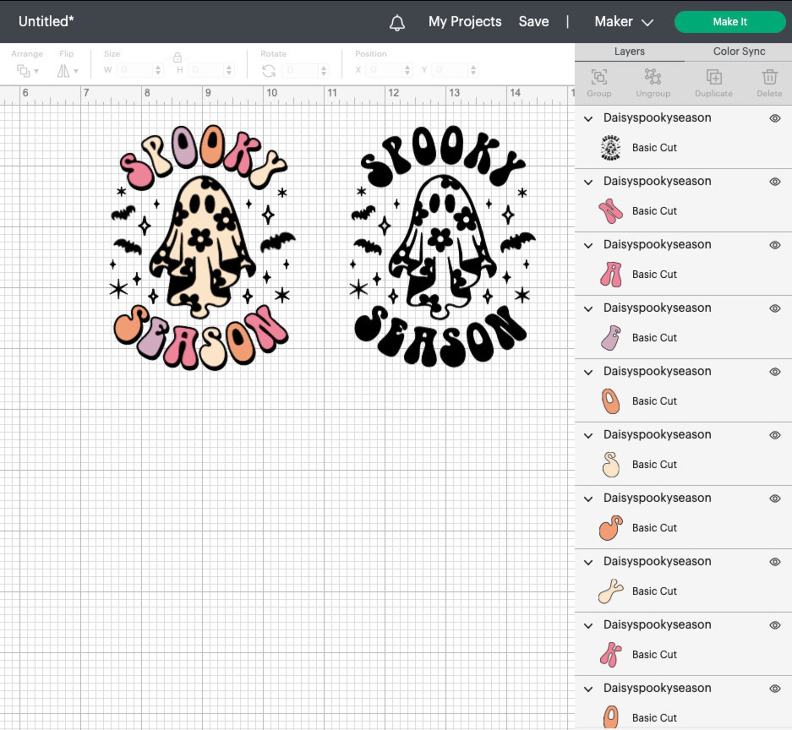 Spooky Season Cute Daisy Ghost Halloween SVG Design Flower - Etsy