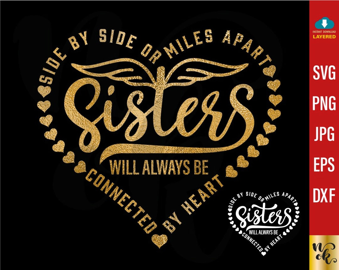 Hermanas SVG, Hermanas refranes svg, Una al lado de la otra o a ...