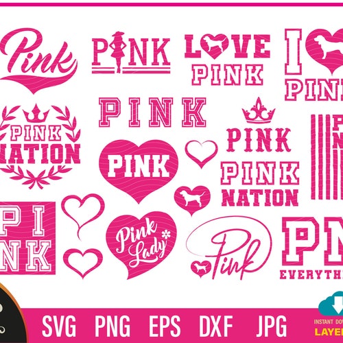 VS Pink SVG File Bundle | Etsy