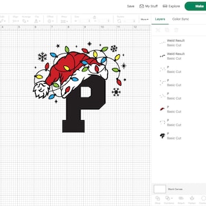 Paquete SVG del alfabeto navideño: letras de la A a la Z, números del 0 ...