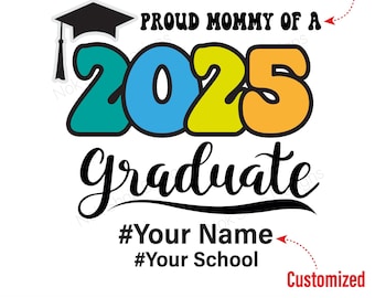 Graduate Svg, Proud Graduate 2025 SVG Bundle, Graduation Svg PNG, Proud ...