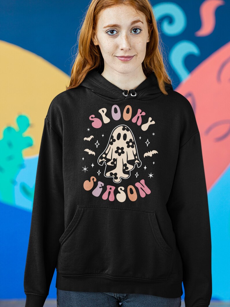 Spooky Season Cute Daisy Ghost Halloween SVG Design Flower - Etsy