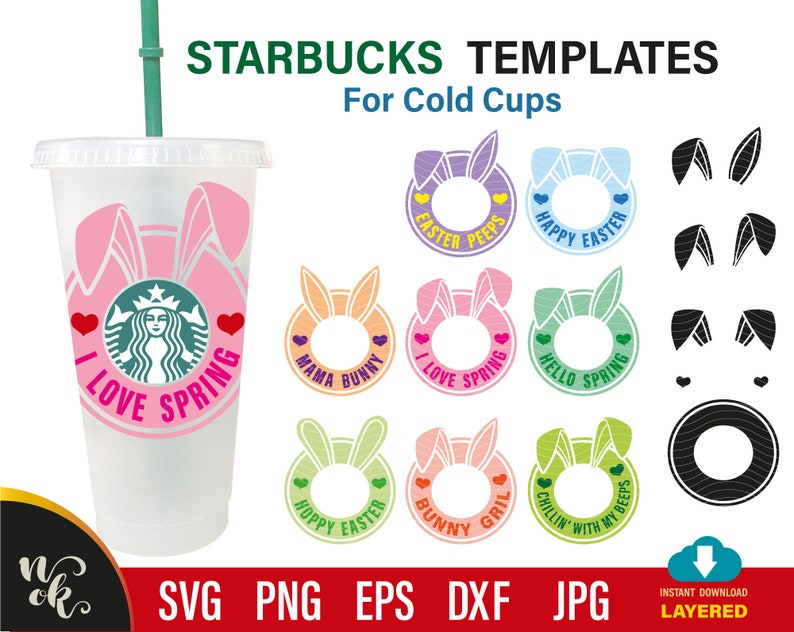 Starbucks Ring Bundle for Easter Day Svg for Cricut Starbucks | Etsy