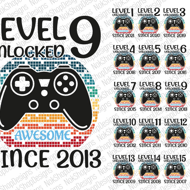 Level 7 Unlocked Svg - Etsy