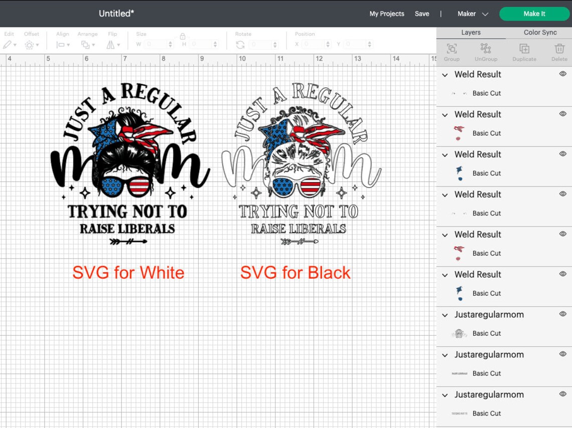 Just A Regular Mom Trying Not to Raise Liberals Svg American | Etsy