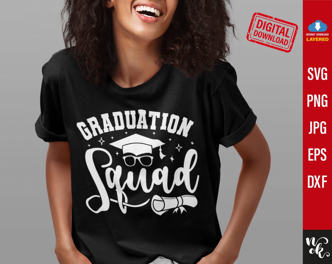 Graduation Squad SVG: Cricut & Silhouette Cut Files (digital Download ...