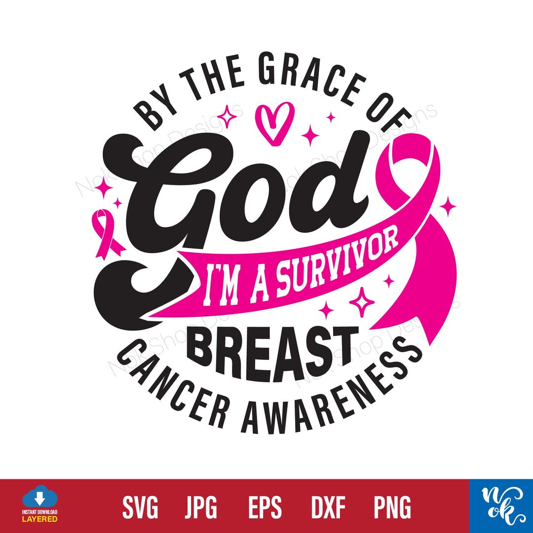 Breast Cancer Survivor SVG: Pink Ribbon Design (digital Download) - Etsy