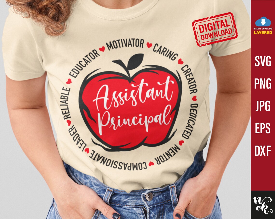 Assistant Principal Svg Back to School Svg School Png Kids | Etsy