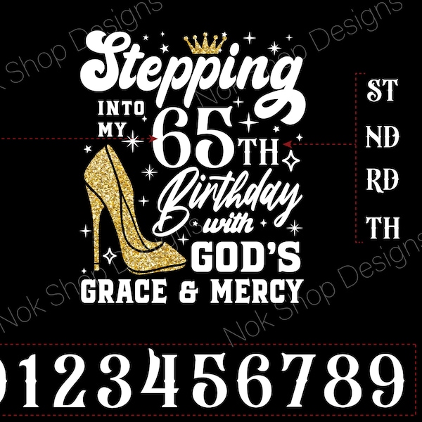 Stepping Into My Birthday With Gods Grace and Mercy Svg - Etsy