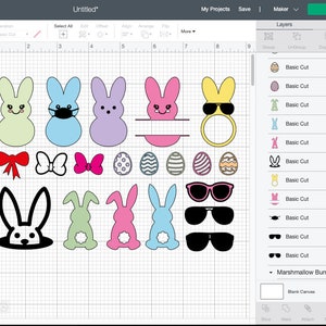 Marshmallow Bunny SVG Spring Easter SVG Files for Cricut Svg Silhouette ...